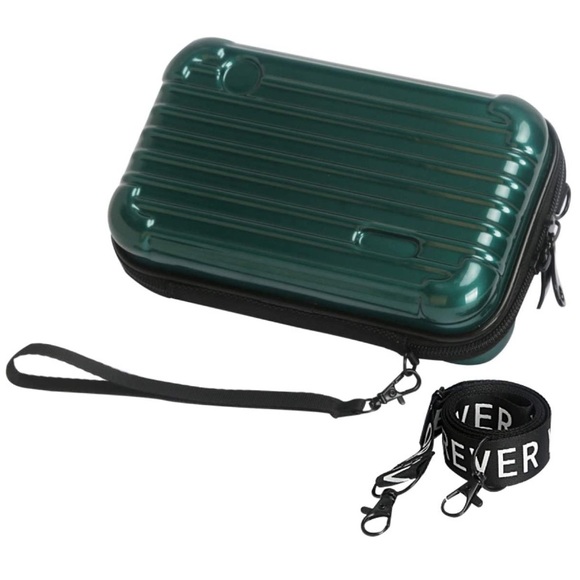 Bags | Mini Luggage Wristlet Crossbody Handbag Box | Poshmark